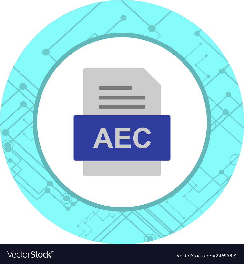 Aec file document icon Royalty Free Vector Image