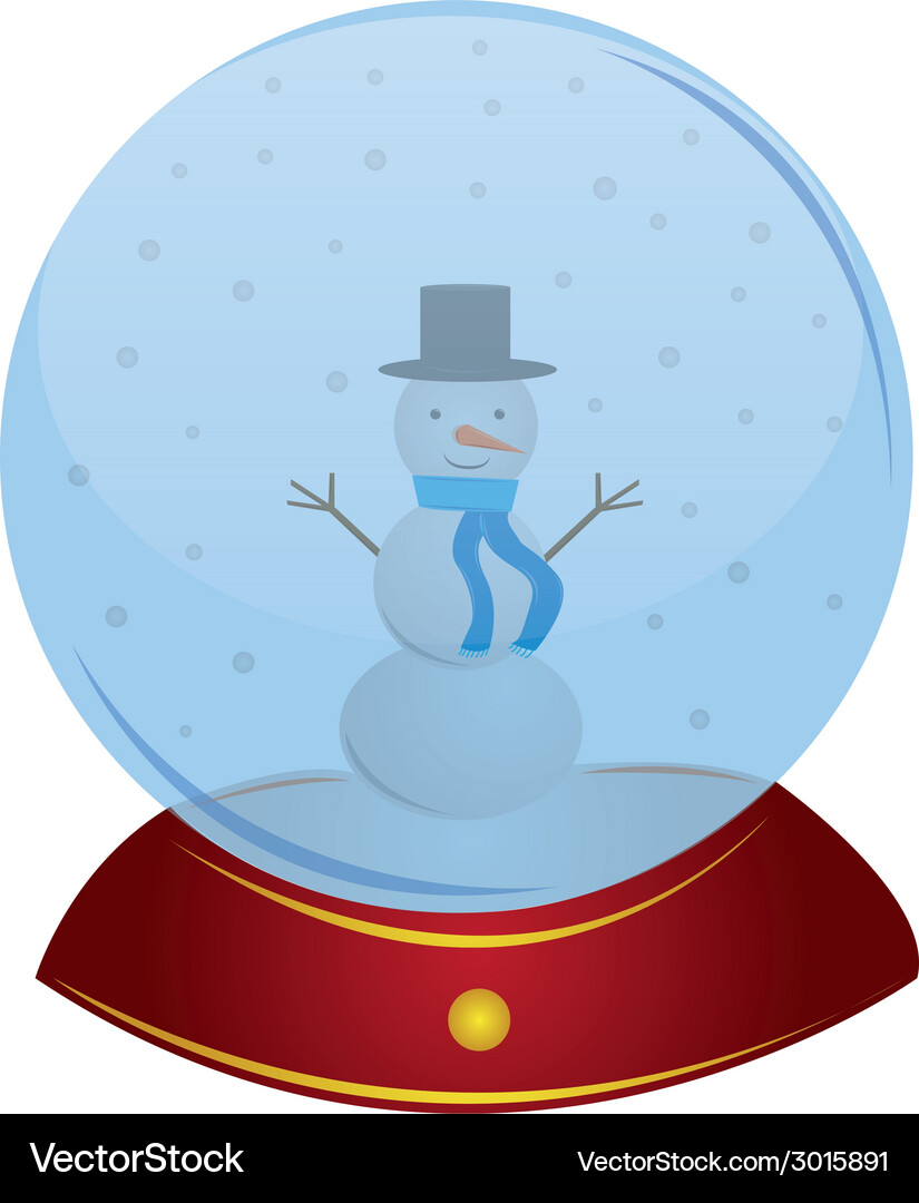 An isolated toy with a snowman inside for Vector Image