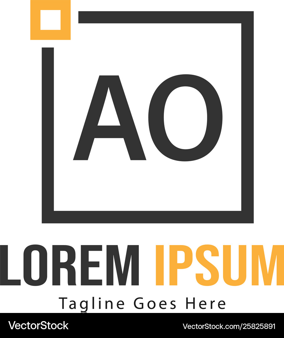Ao letter logo design creative modern letters Vector Image