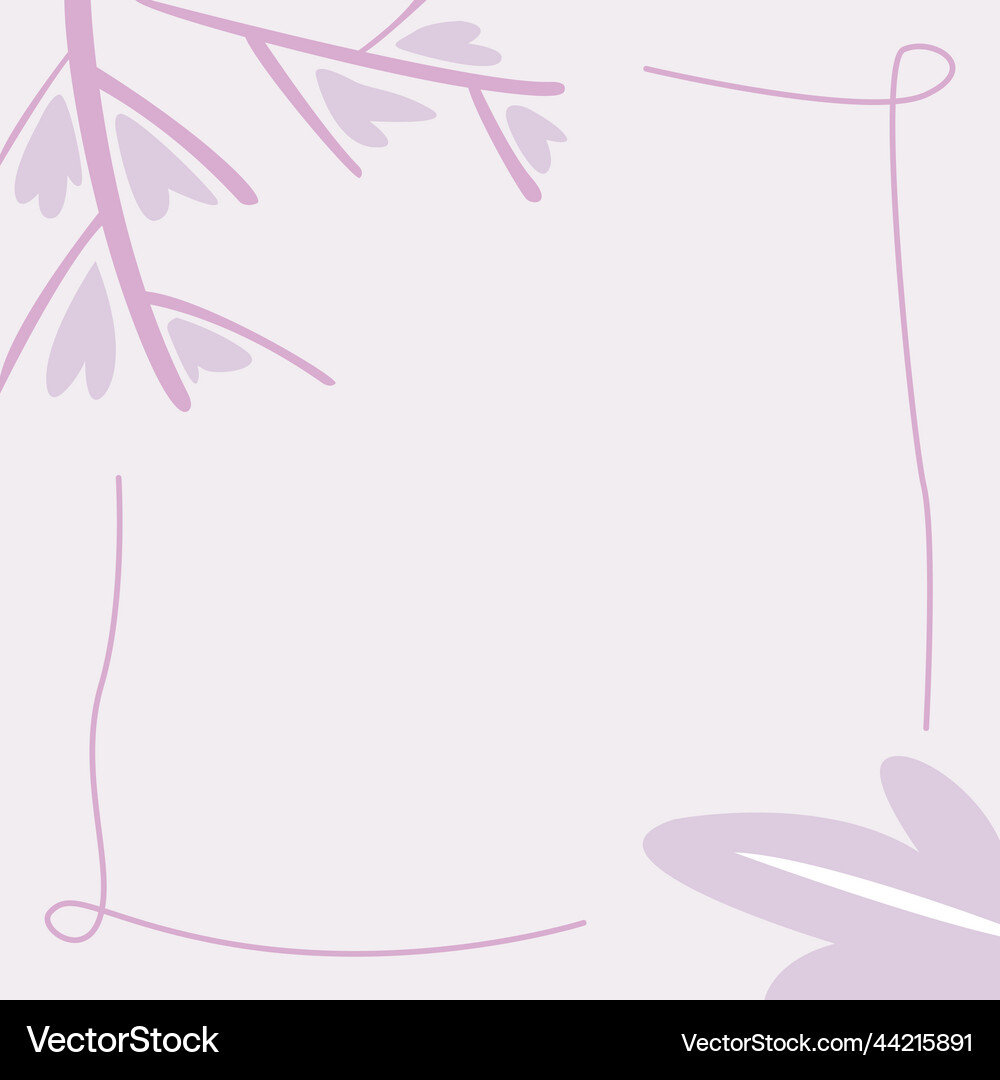 Blank frame decorated with colorful flowers Vector Image