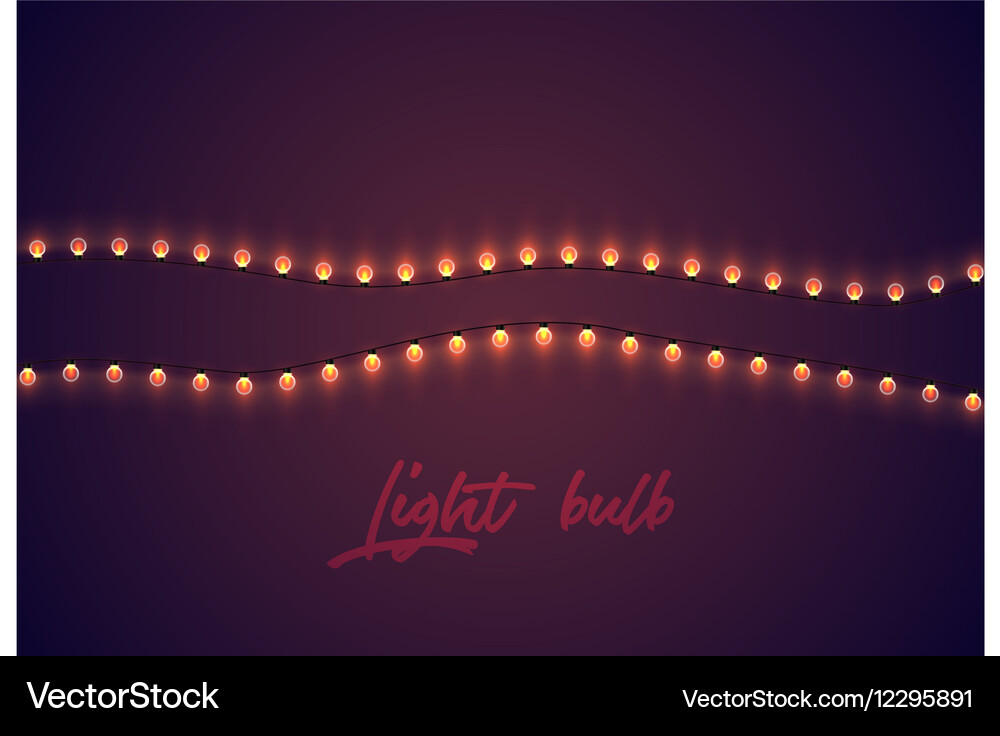 Christmas light bulb decoration holiday Royalty Free Vector