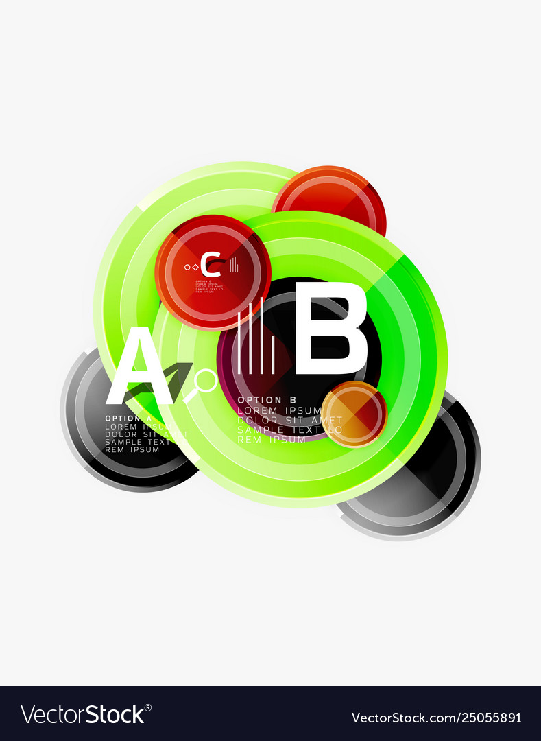 Circular pattern abstract circles composition Vector Image