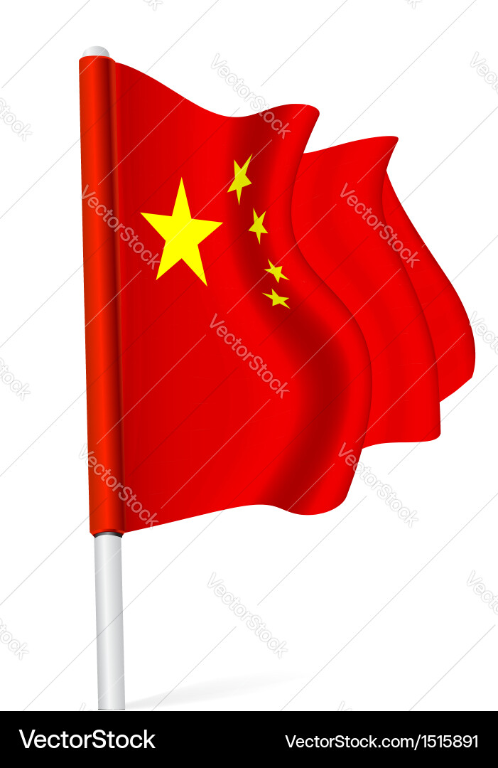 Flag of china Royalty Free Vector Image - VectorStock