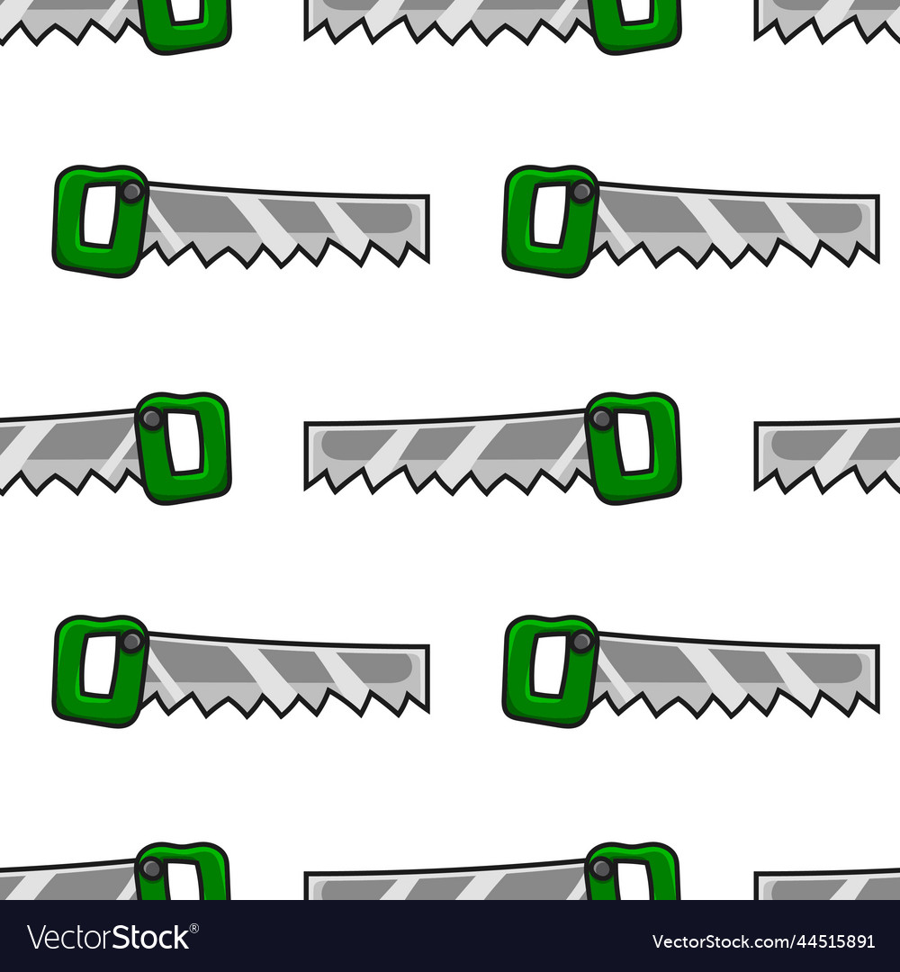 Hand saw pattern Royalty Free Vector Image - VectorStock