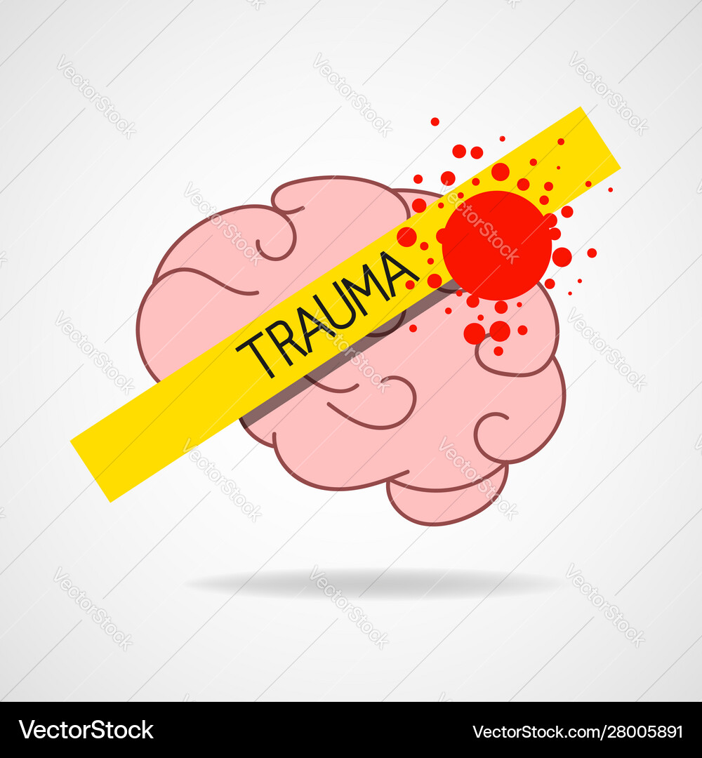 Mental disorder icon brain disease trauma Vector Image