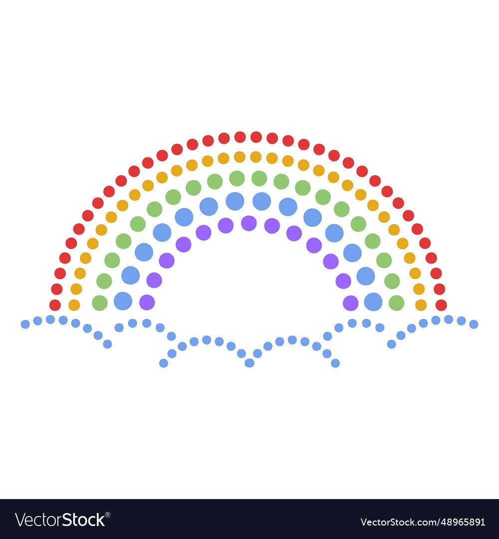 Rainbow dots flat Royalty Free Vector Image - VectorStock