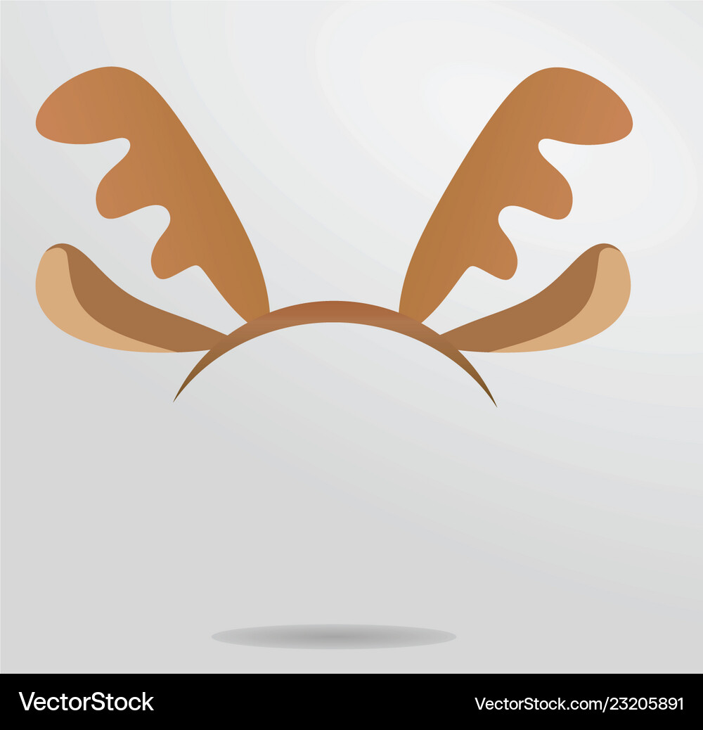 Reindeer horns head band Royalty Free Vector Image