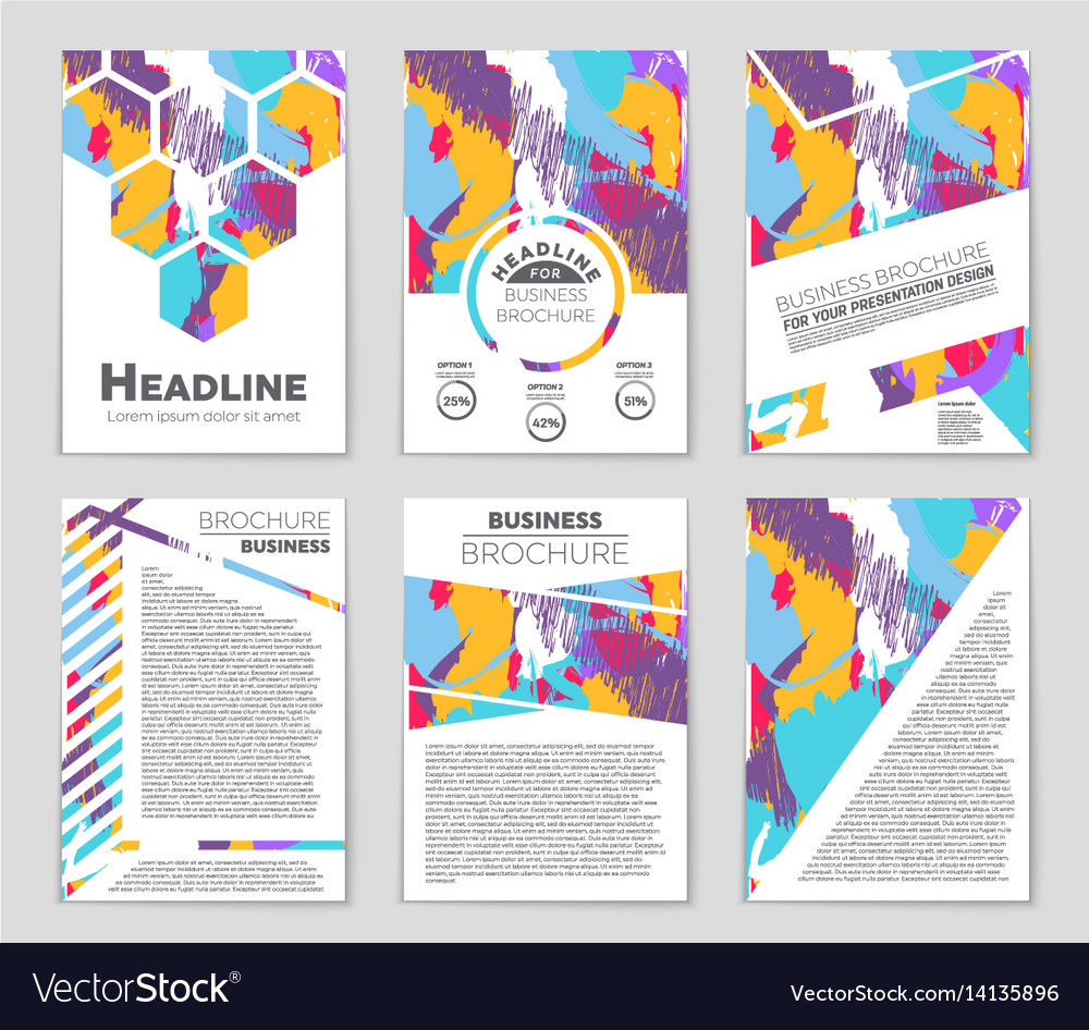 Abstract layout background set for art Royalty Free Vector