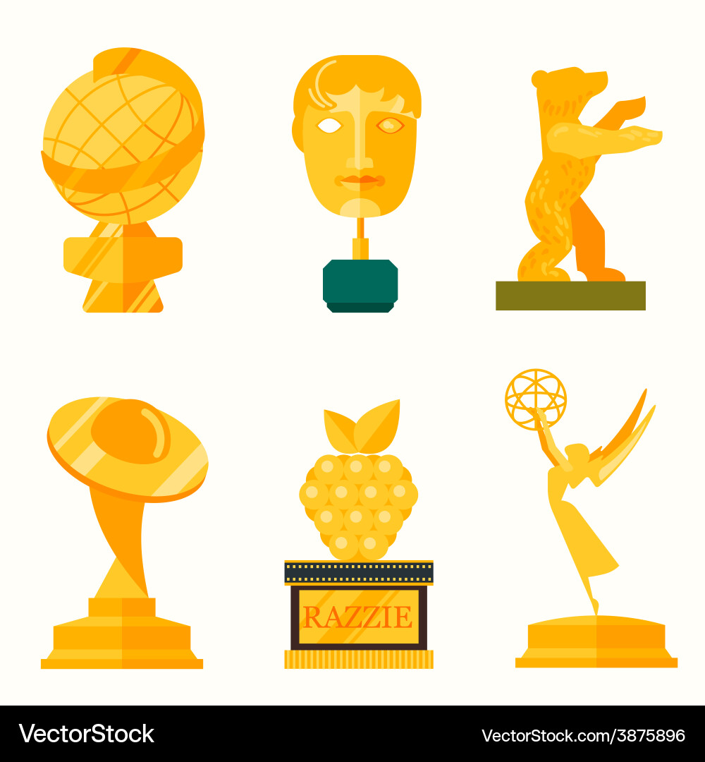 Big golden collection isolated on white Royalty Free Vector