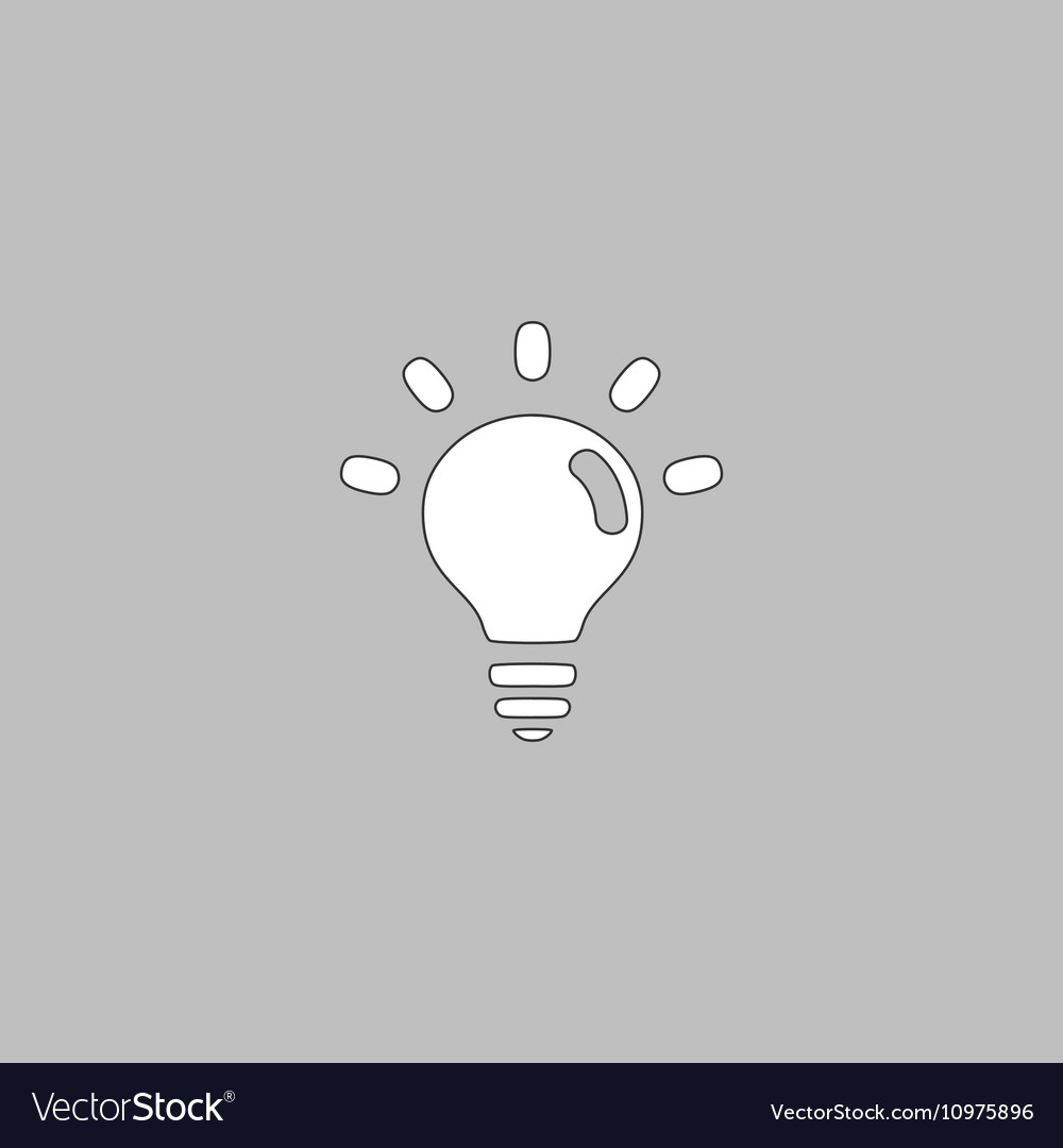 Bulb computer symbol Royalty Free Vector Image