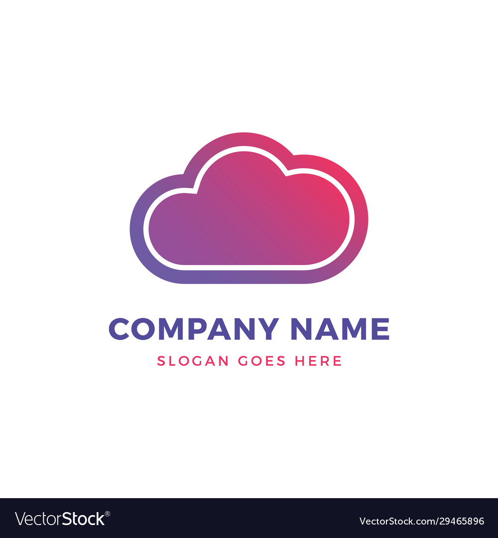Cloud gradient logo design Royalty Free Vector Image