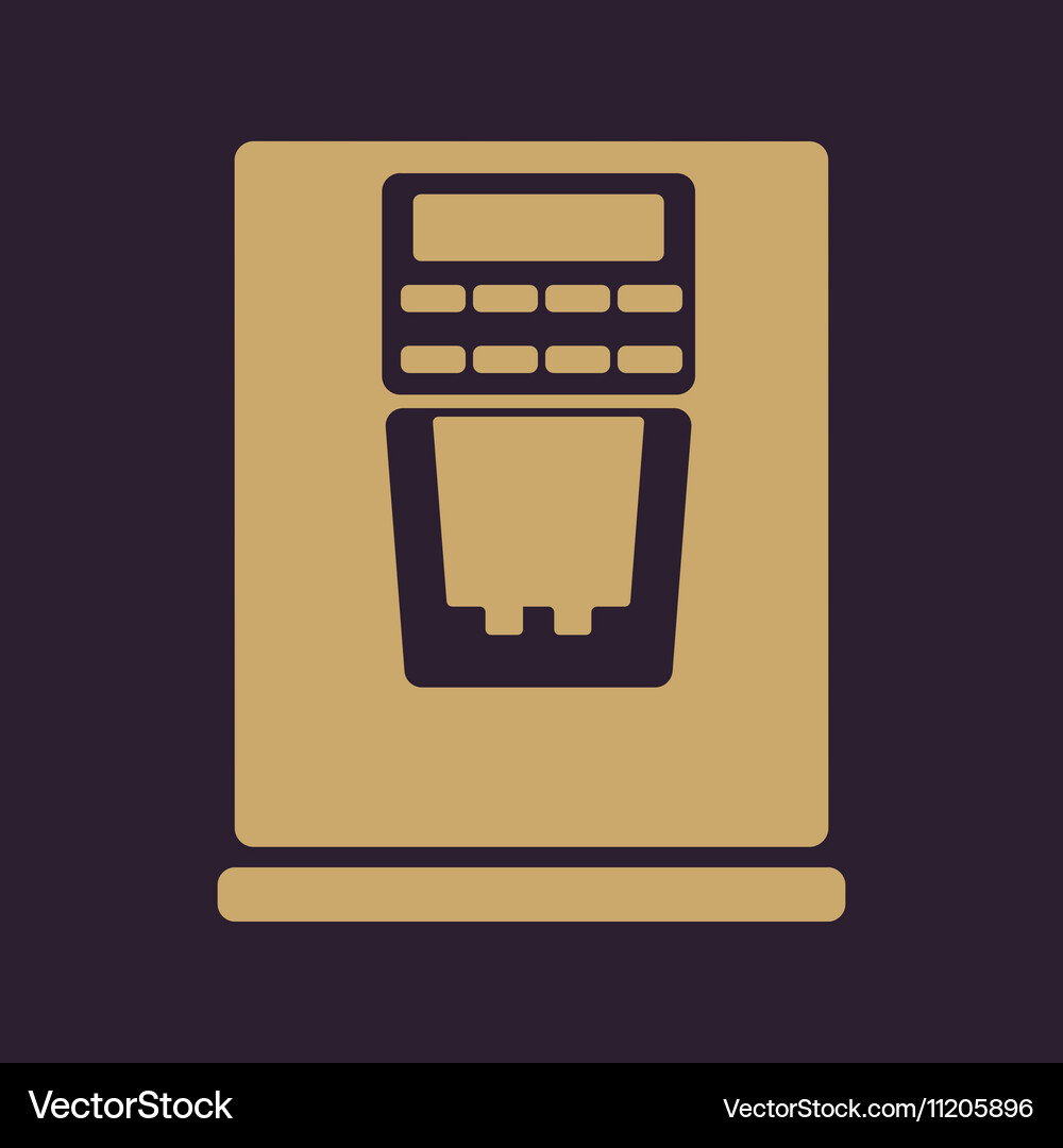 Coffee machine icon espresso and latte symbol Vector Image