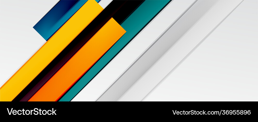 Color abstract lines trendy geometric background Vector Image