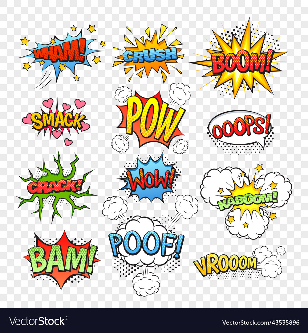 Comic bubbles set Royalty Free Vector Image - VectorStock