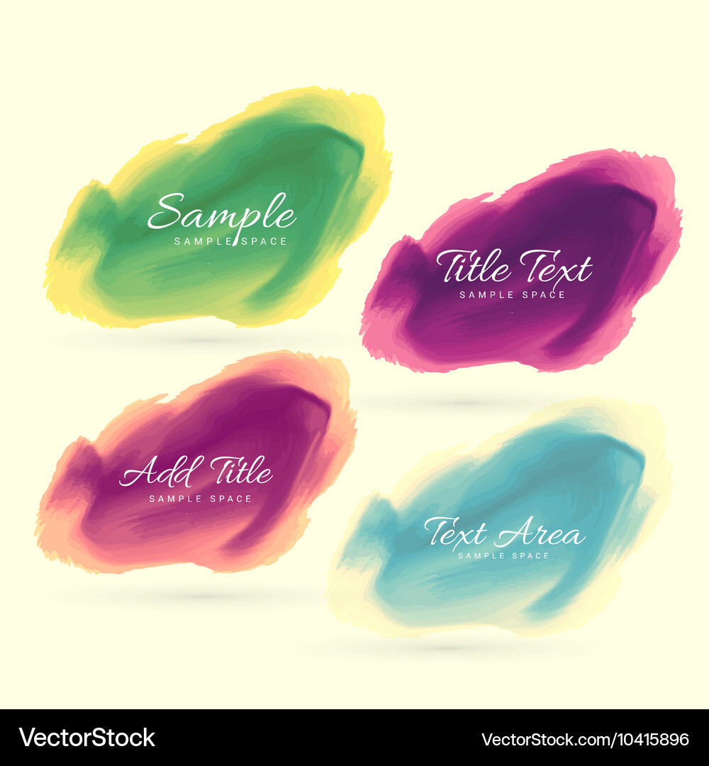 Ink watercolor stain design Royalty Free Vector Image