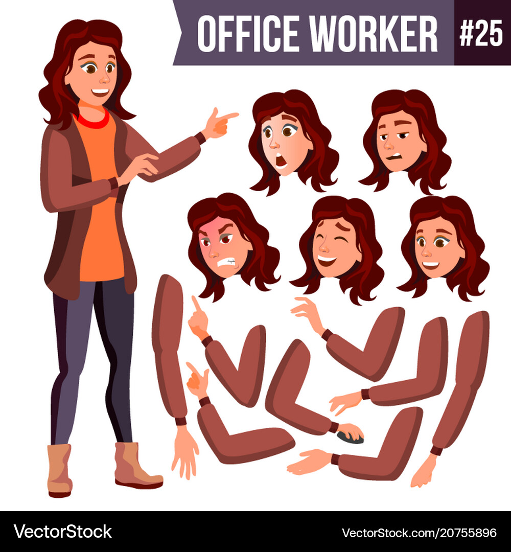 Office worker woman professional officer Vector Image