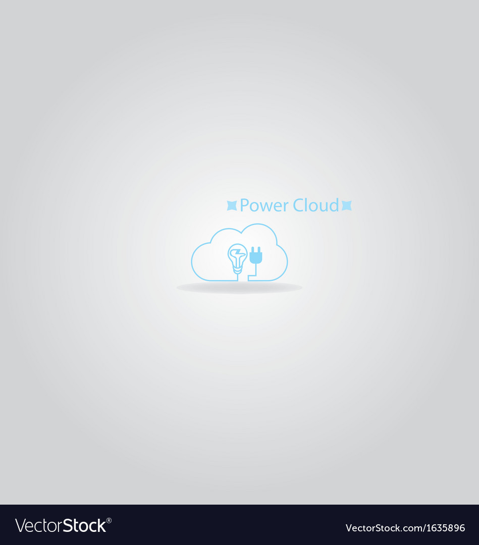 Power cloud logo Royalty Free Vector Image - VectorStock