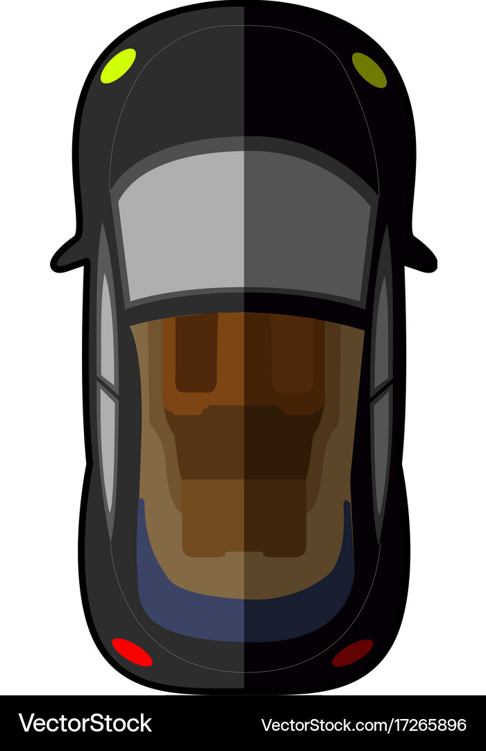 Top view of a car Royalty Free Vector Image - VectorStock