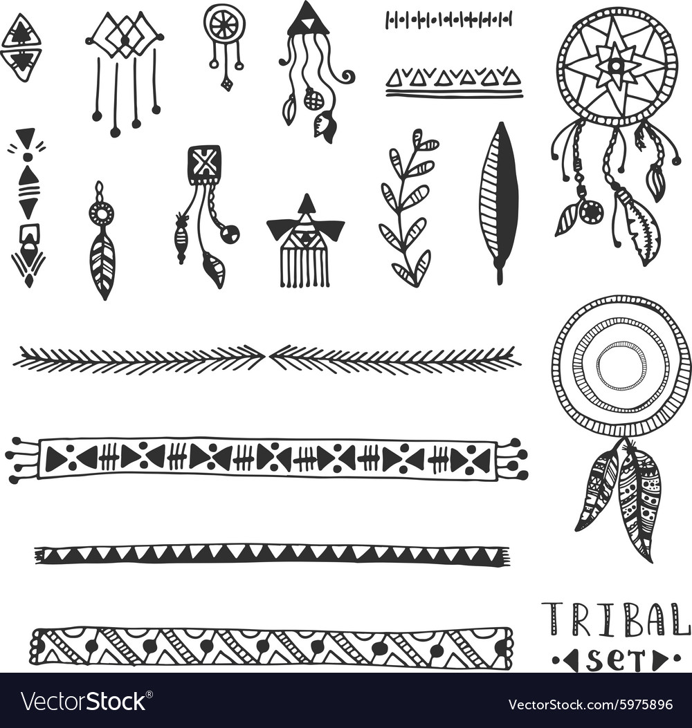 Tribal elements collection Royalty Free Vector Image