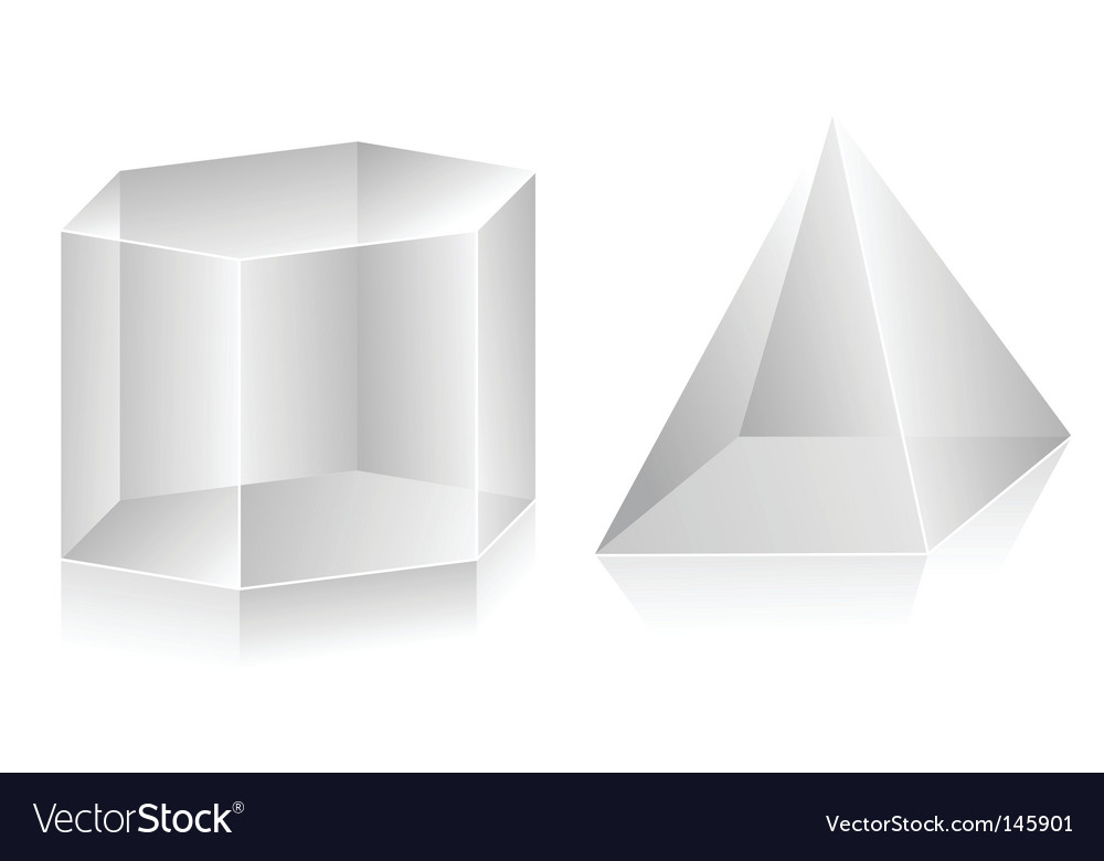 3d shape Royalty Free Vector Image - VectorStock