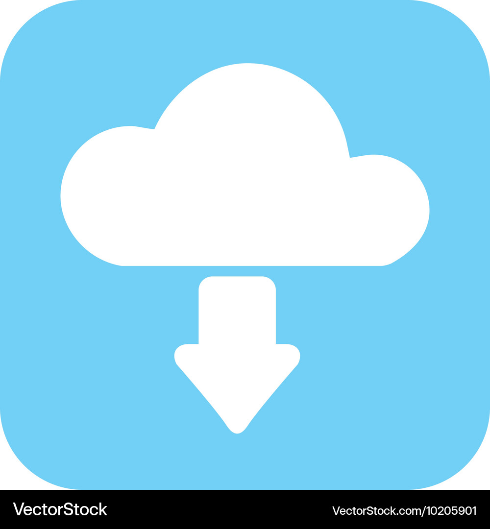 Arrow download symbol isolated icon Royalty Free Vector