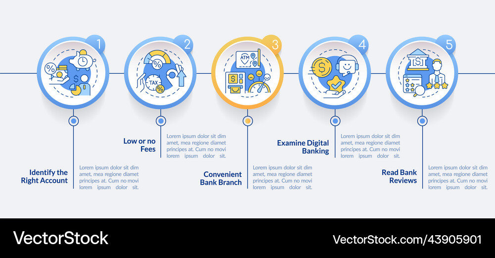 Choose bank circle infographic template Royalty Free Vector