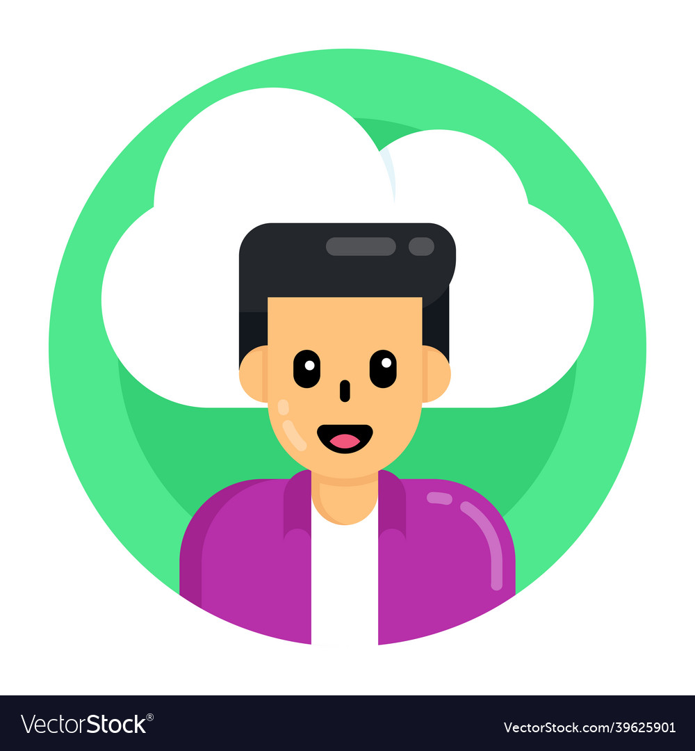 Cloud profile Royalty Free Vector Image - VectorStock