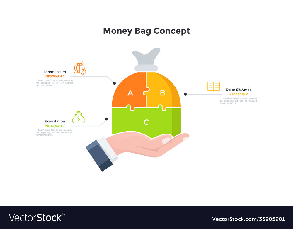 Flat infographic template Royalty Free Vector Image