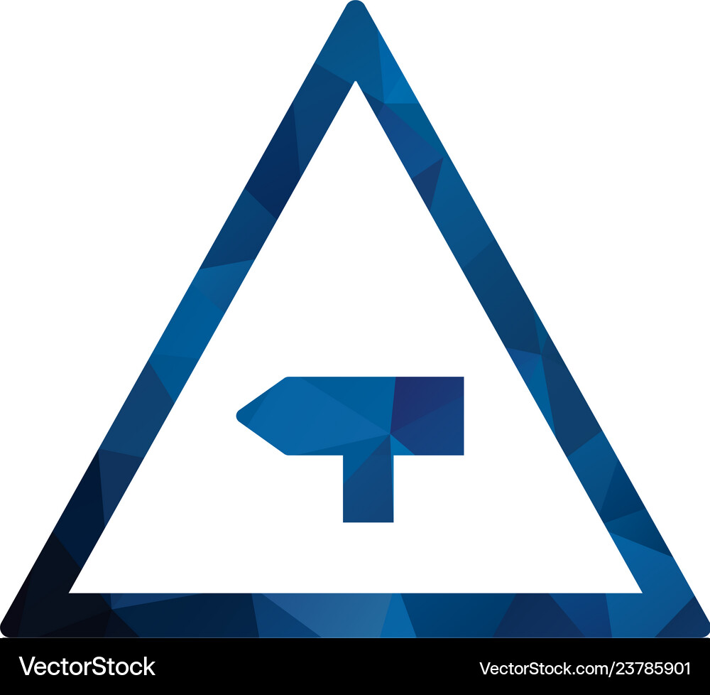 Major cross road sign icon Royalty Free Vector Image