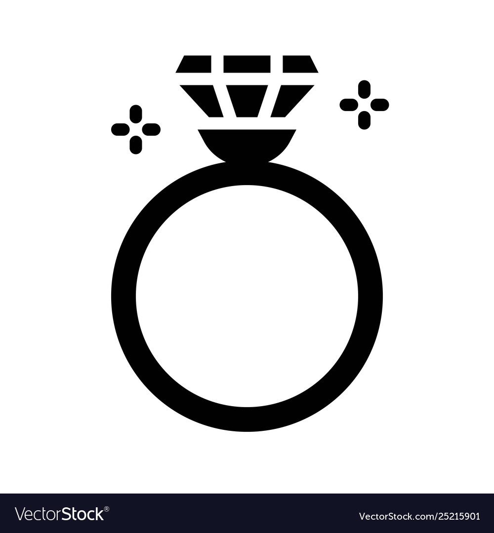Ring isolated solid style icon Royalty Free Vector Image