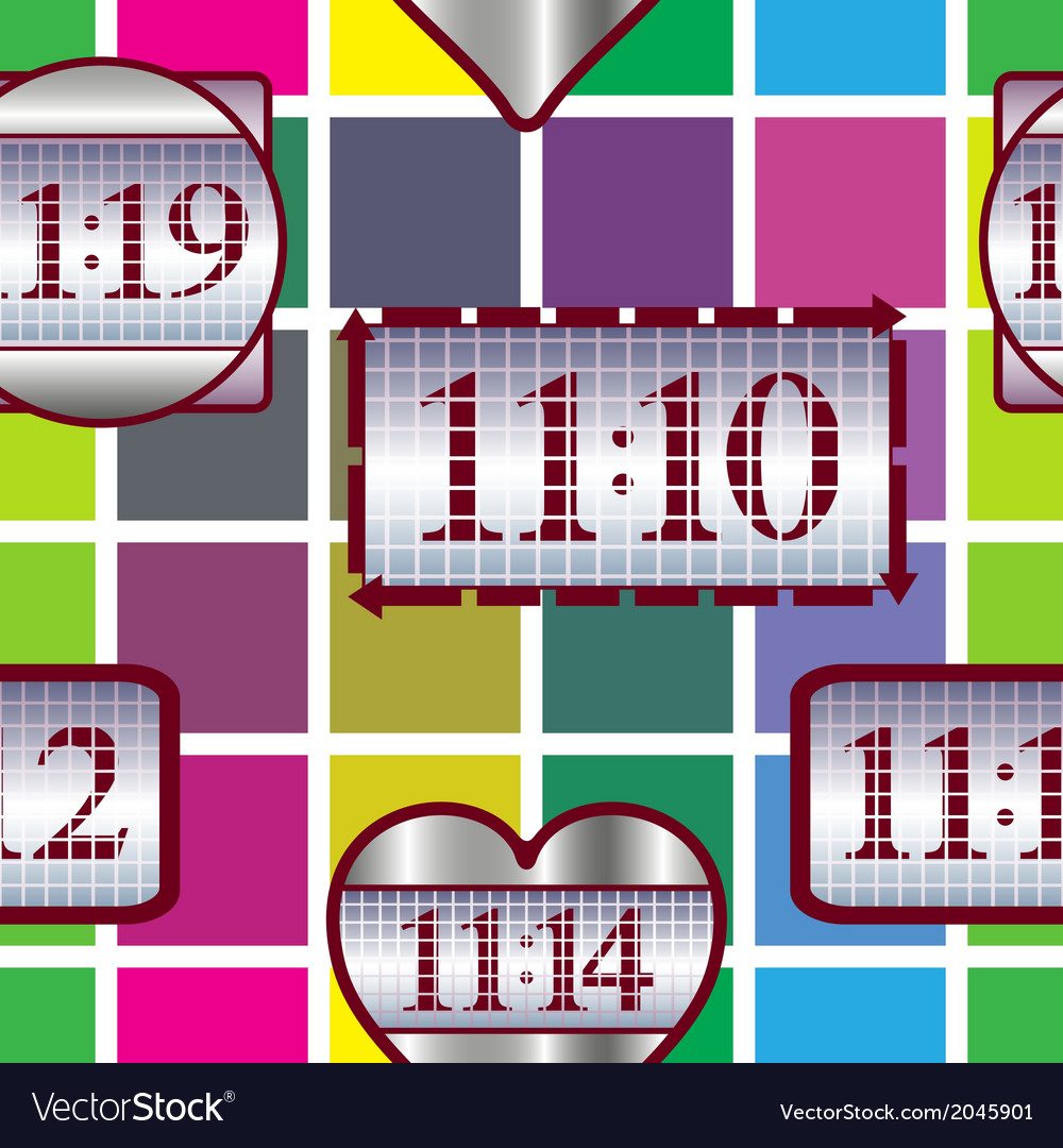 Seamless pattern watches Royalty Free Vector Image