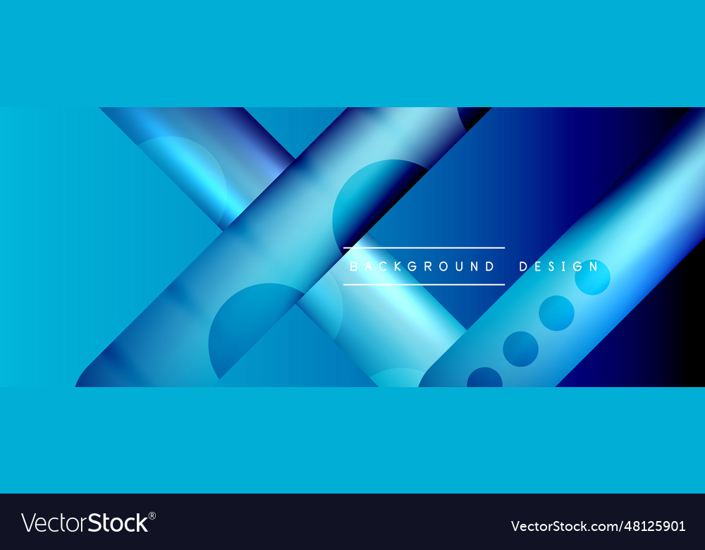 Techno round shapes lines abstract background Vector Image