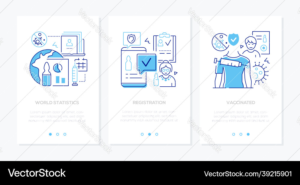Vaccination and safety - modern line design style Vector Image