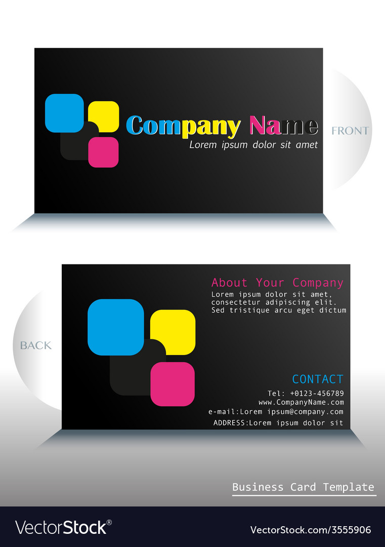 A card with colorful fontstyle Royalty Free Vector Image