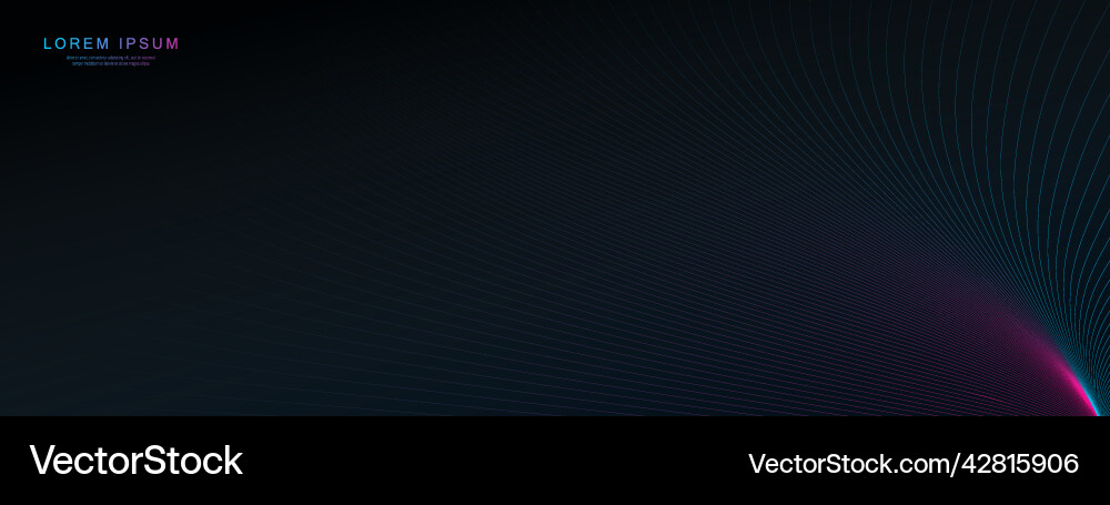 Abstract blue and pink lines wavy on dark Vector Image
