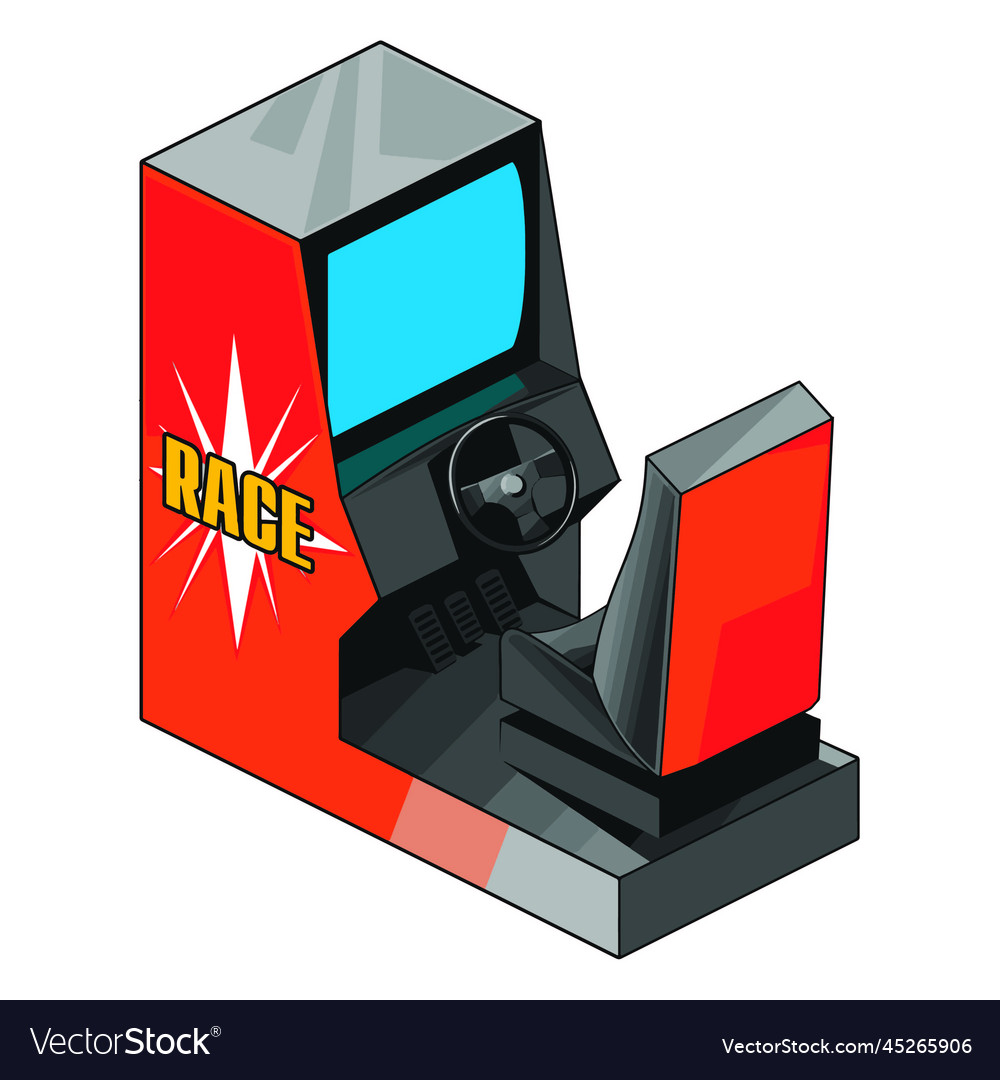 Arcade racing machine design Royalty Free Vector Image
