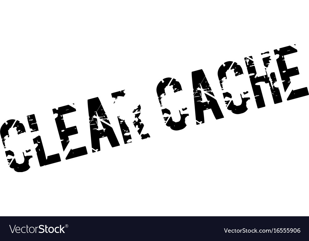 Clear cache rubber stamp Royalty Free Vector Image