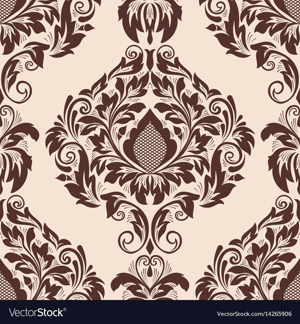 Damask seamless pattern element classical luxury Vector Image