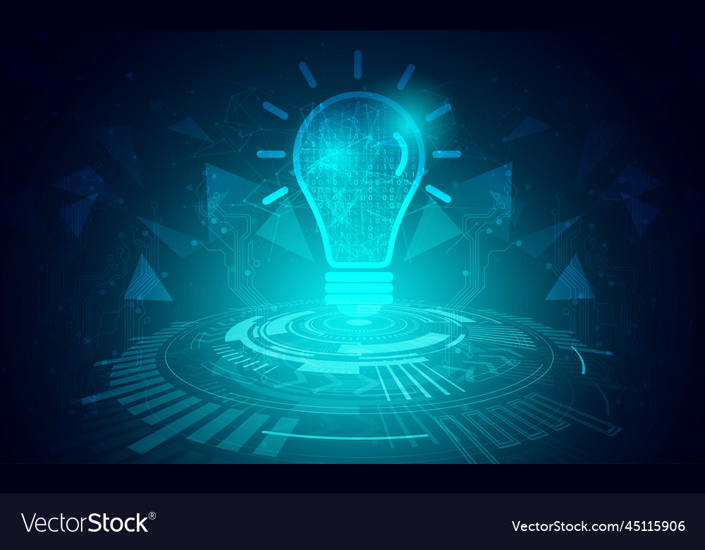 Digital technology creative mind idea thinking Vector Image
