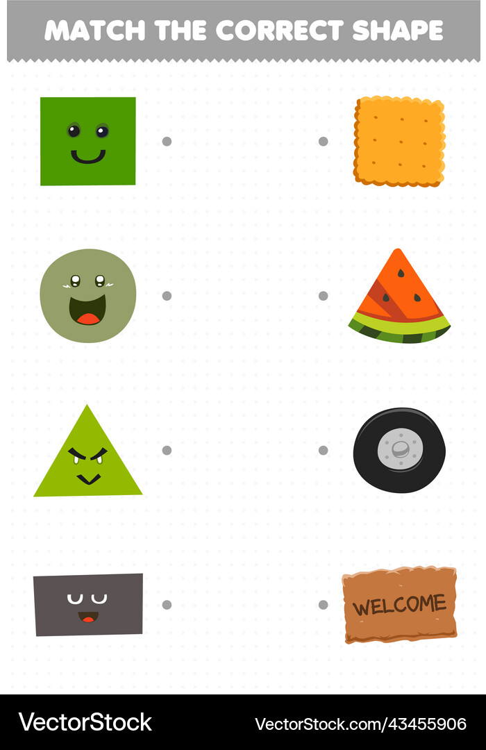 Education game for children match the correct Vector Image