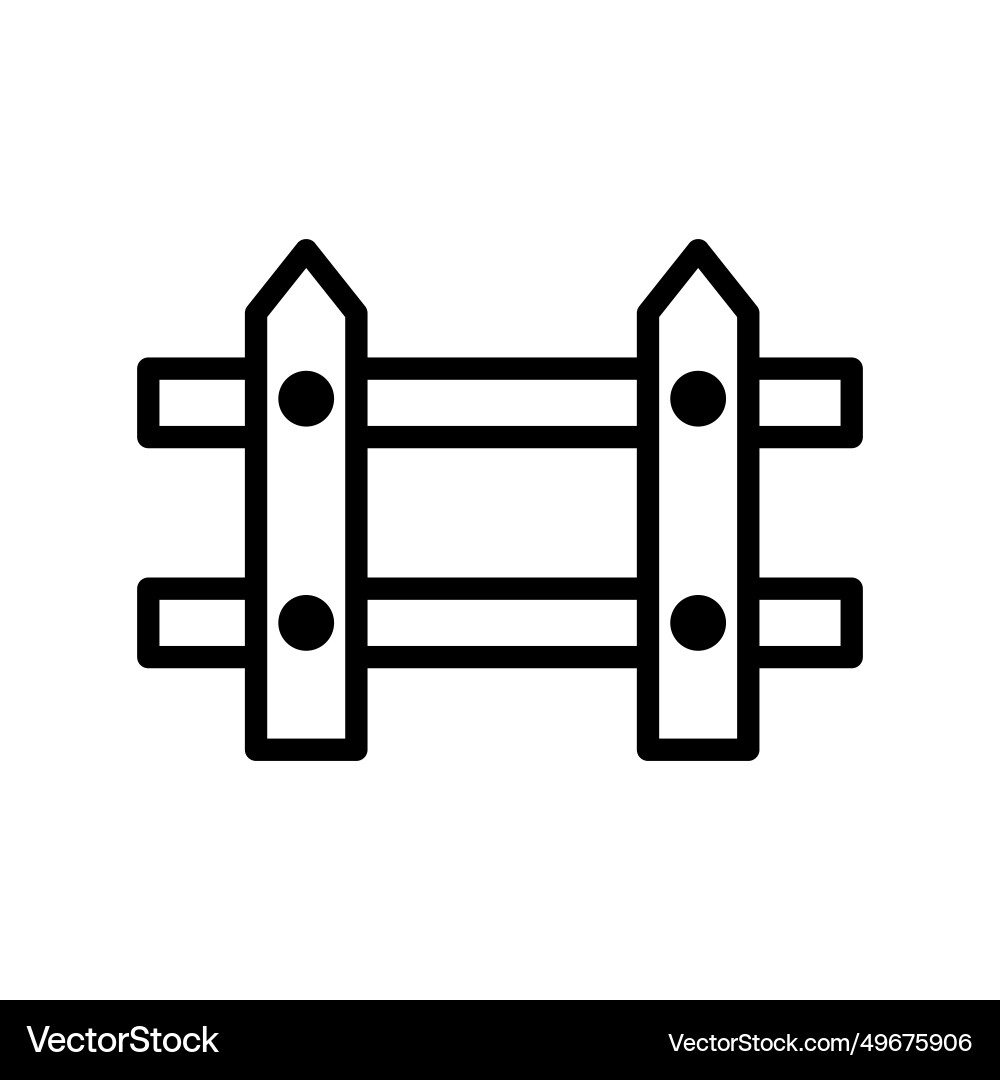 Fence line icon logo Royalty Free Vector Image