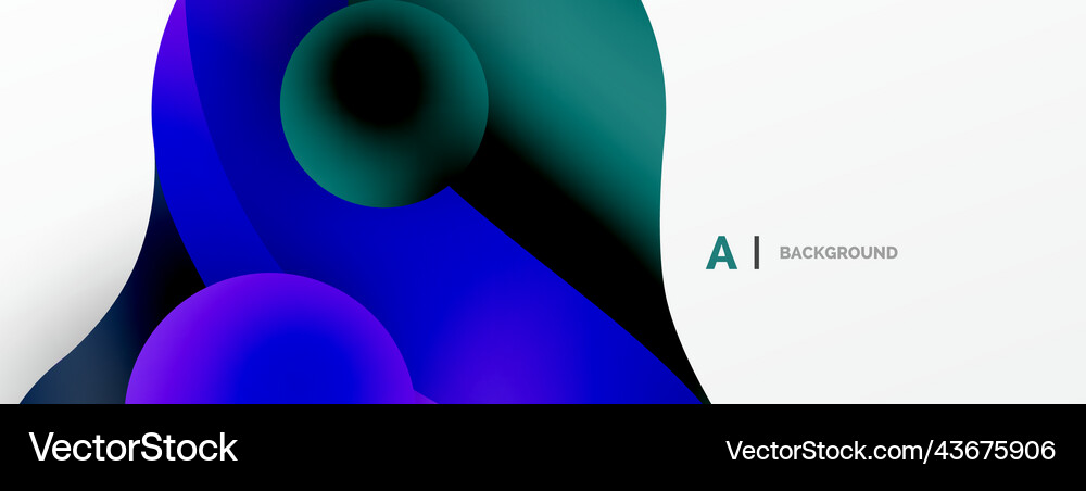 Flowing geometric shapes minimalist abstract Vector Image