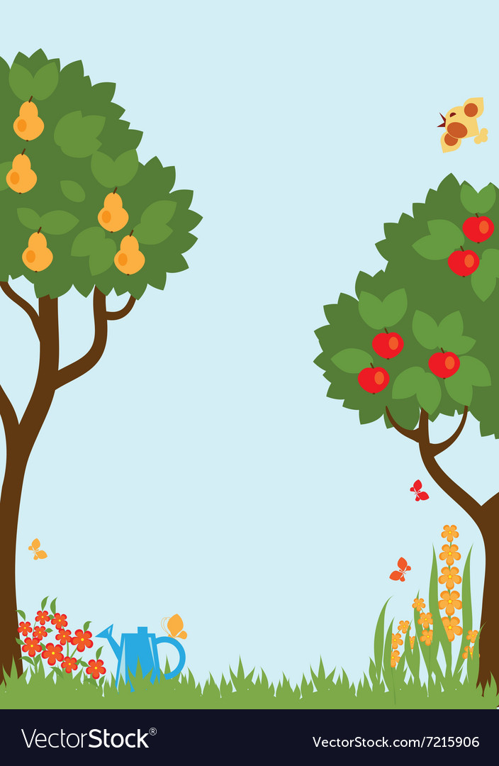 Garden Royalty Free Vector Image - VectorStock