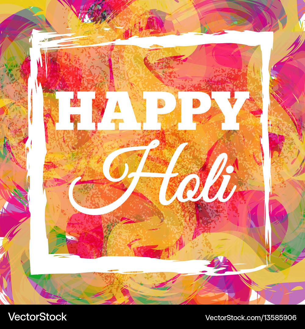 Happy holi spring festival Royalty Free Vector Image