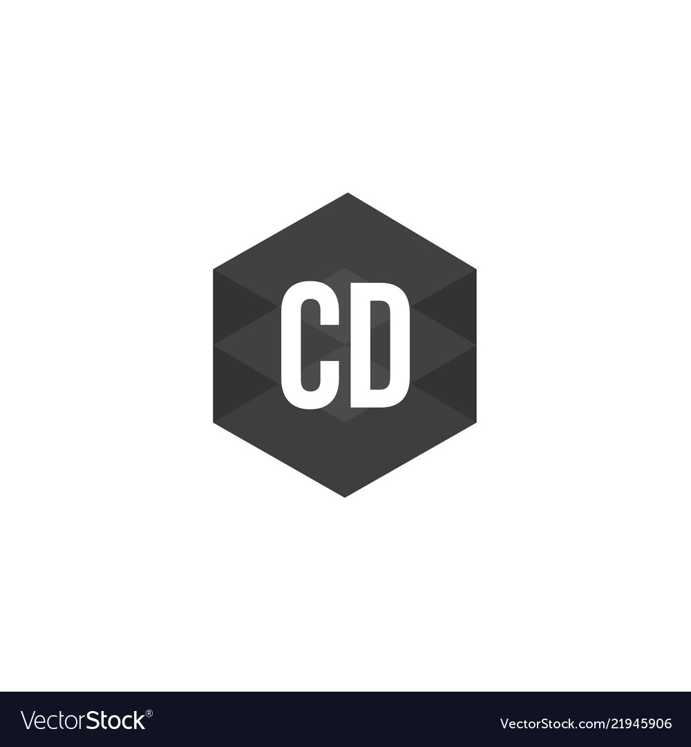 Initial letter cd logo template design Royalty Free Vector
