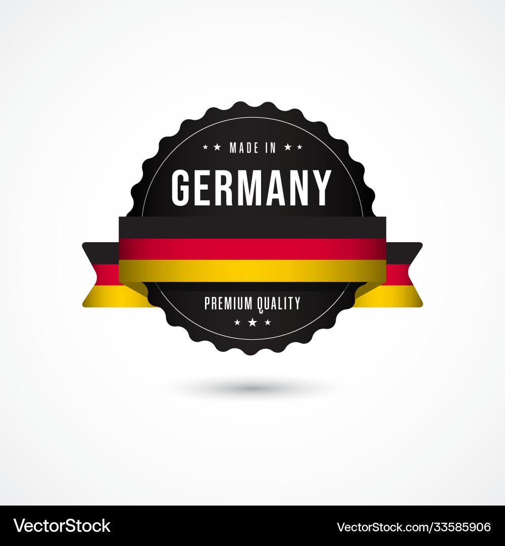 Made in germany premium quality label badge Vector Image