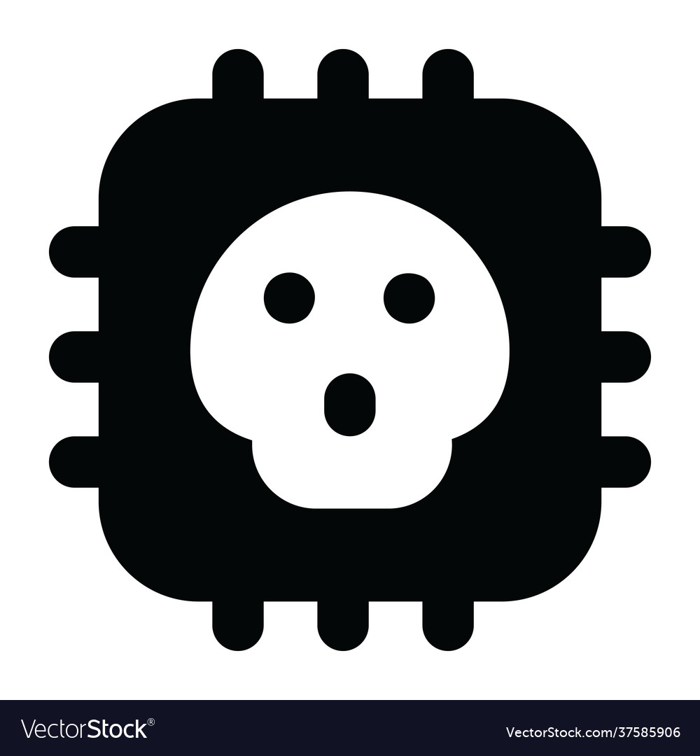 Microchip virus Royalty Free Vector Image - VectorStock