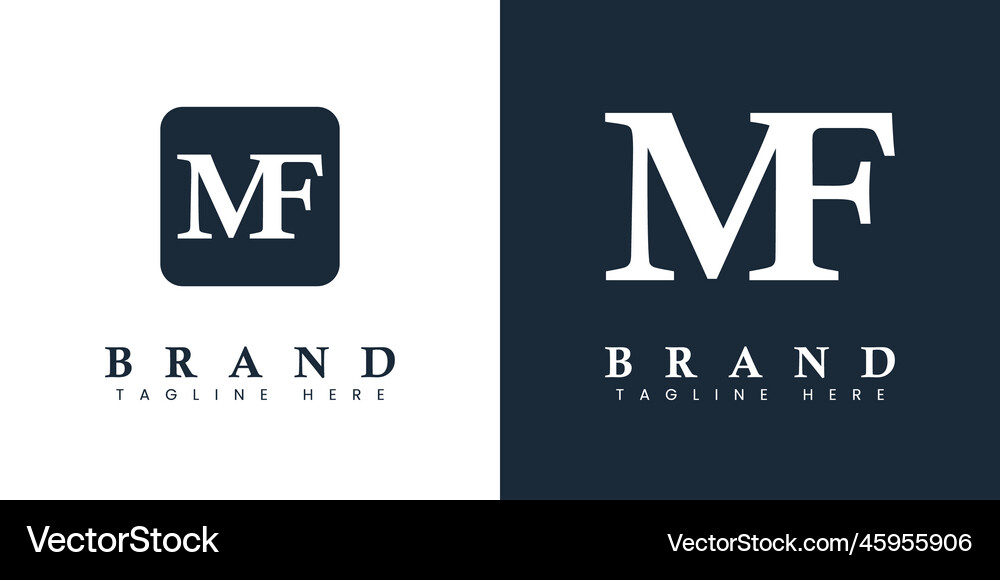 Modern letter mf logo suitable for any business Vector Image