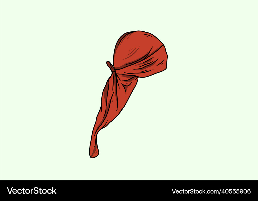 Red color of durag Royalty Free Vector Image - VectorStock