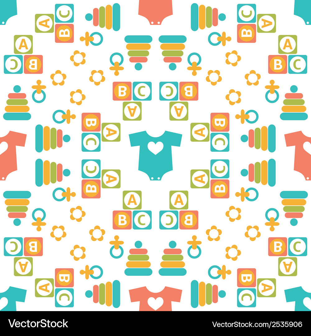 Seamless pattern baicons Royalty Free Vector Image